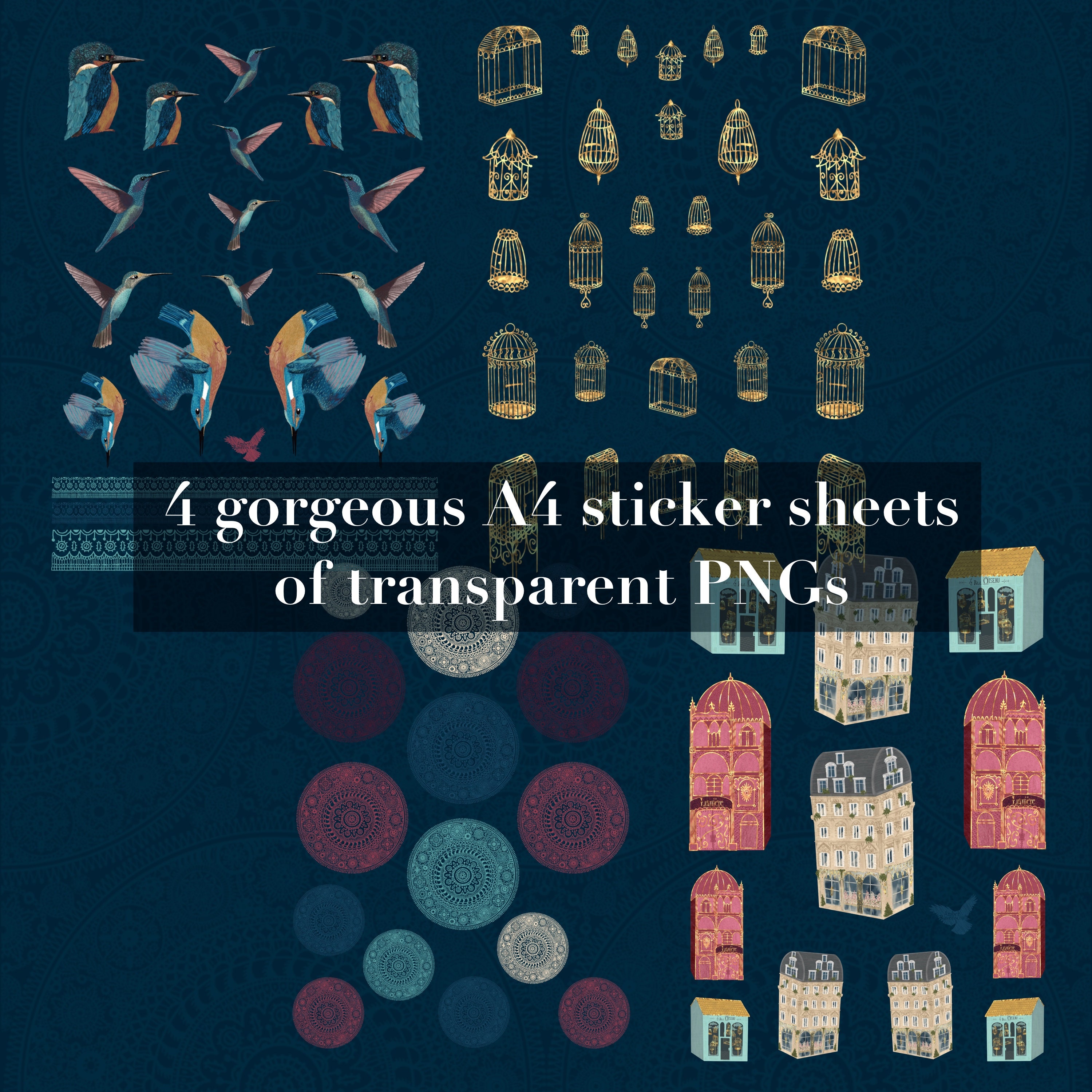 Part 1 of 3. Printable PNG Stickers for Letter Writing Set - Etsy Canada