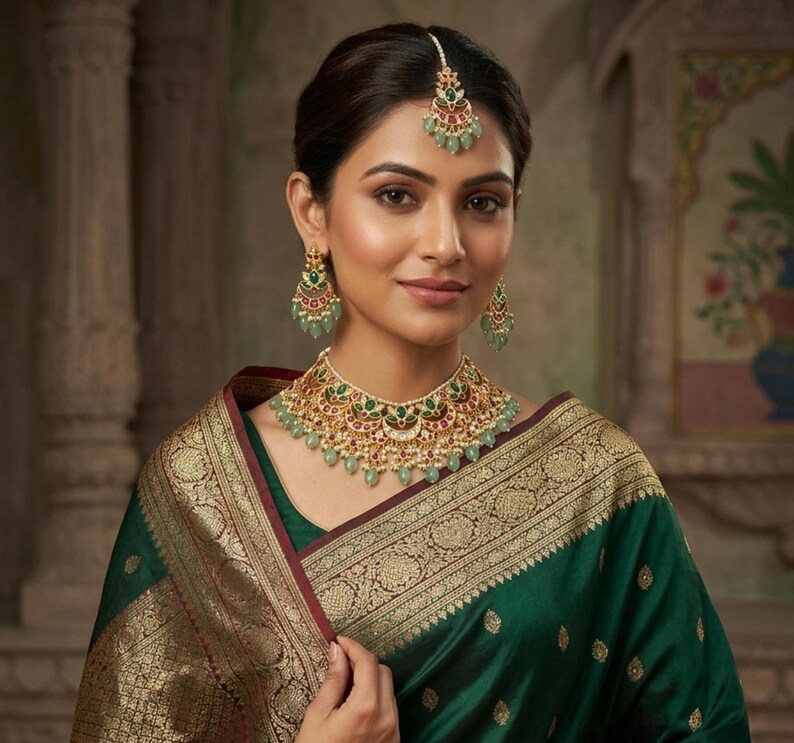 Uncut Polki Bridal Jewelry Set, Indian Jewelry - Etsy