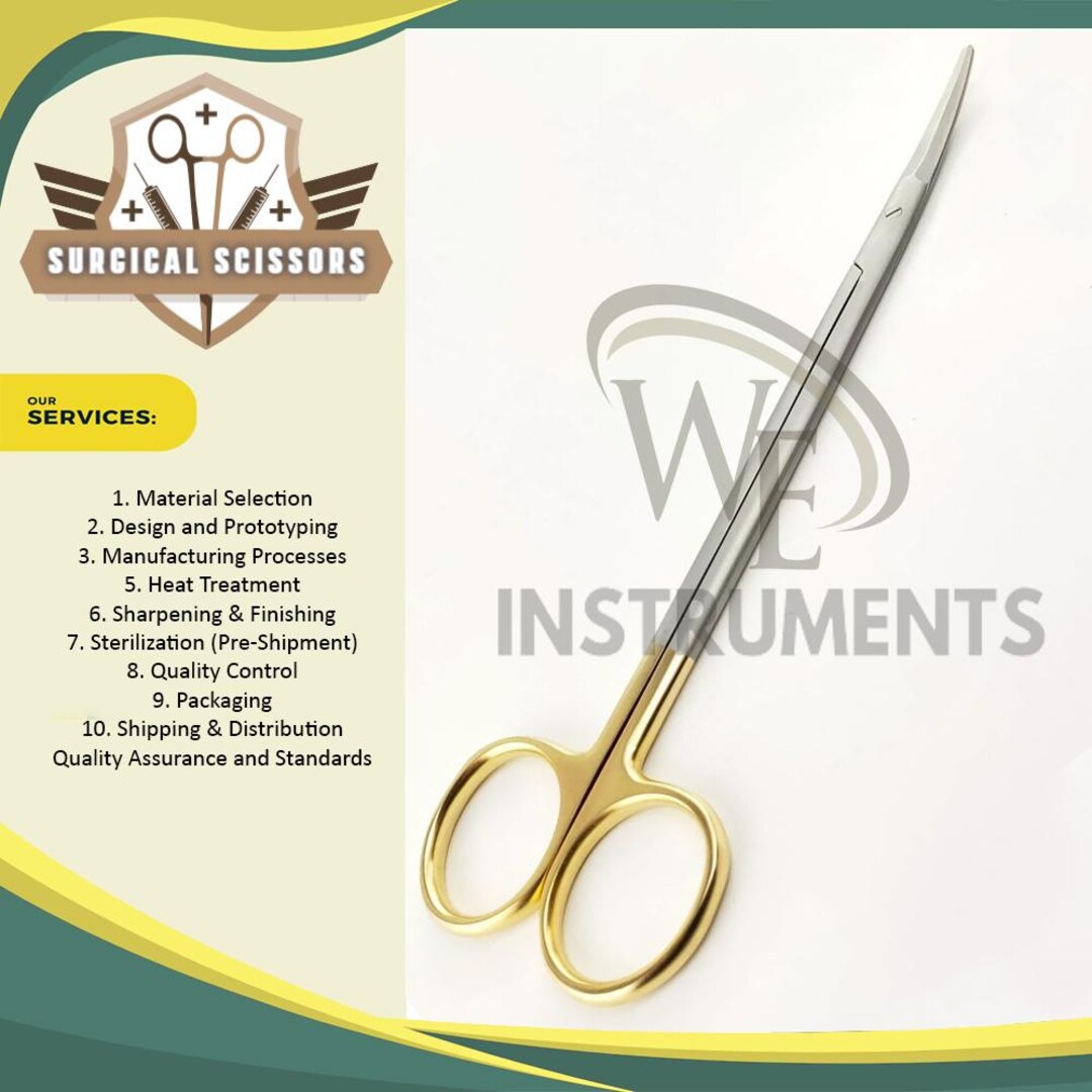 Kaye Face Lift Dissection Scissors | Curved Supercut Tungsten Carbide ...