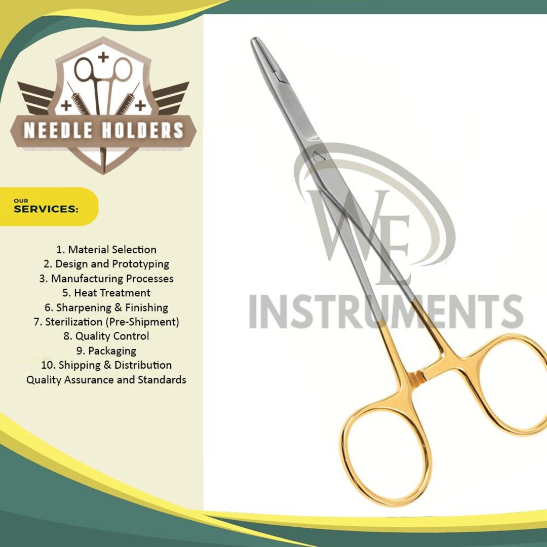 Olsen-hegar Needle Holder – Surgical Tool With Suture Scissors & Self ...