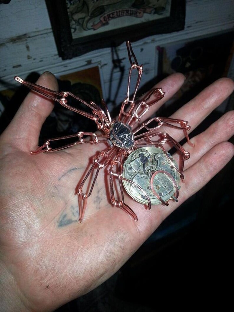 Wire wrapped Spider Sculpture | Etsy