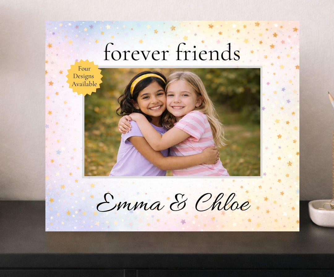 Best Friends Picture Frame Personalized Kids Room Decor Custom Bestie ...