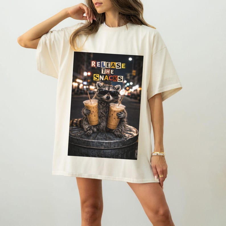 Release the Snacks Raccoon Meme Shirt, Trash Panda Shirt, Funny Raccoon ...