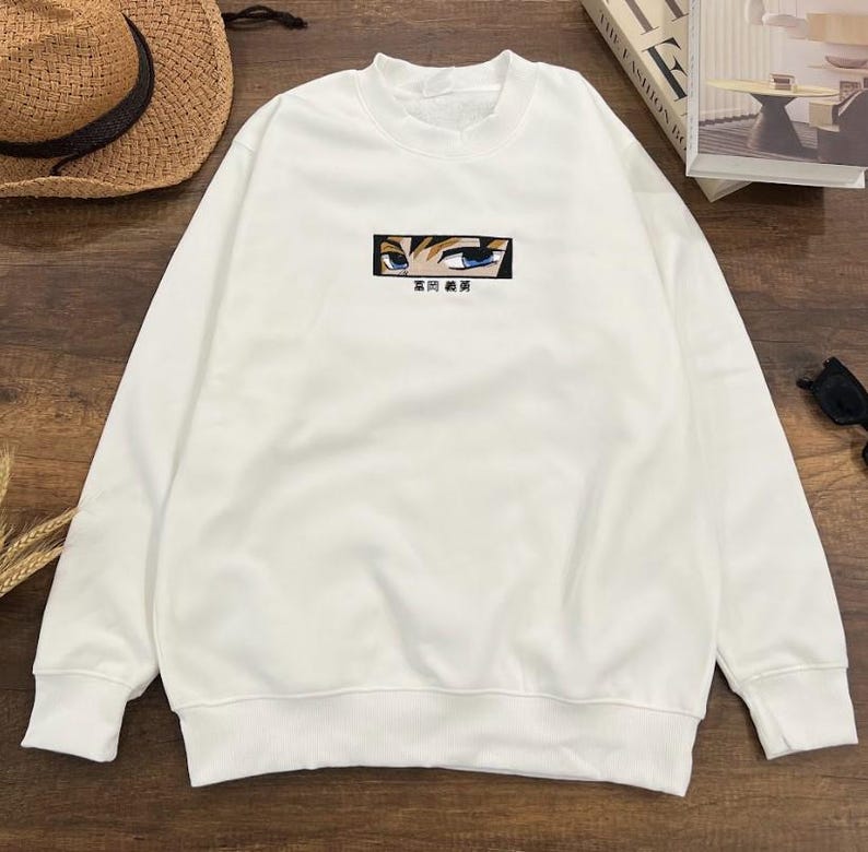 Giyu Tomioka Demon Slayer Embroidered Sweatshirt, Anime Fan, Perfect ...