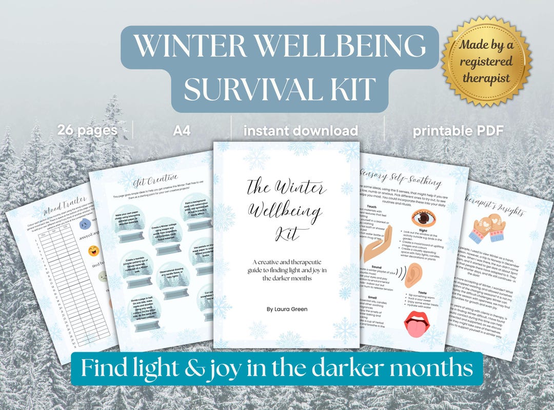 Printable Winter Wellbeing Survival Kit: Self-help Therapeutic Creative ...