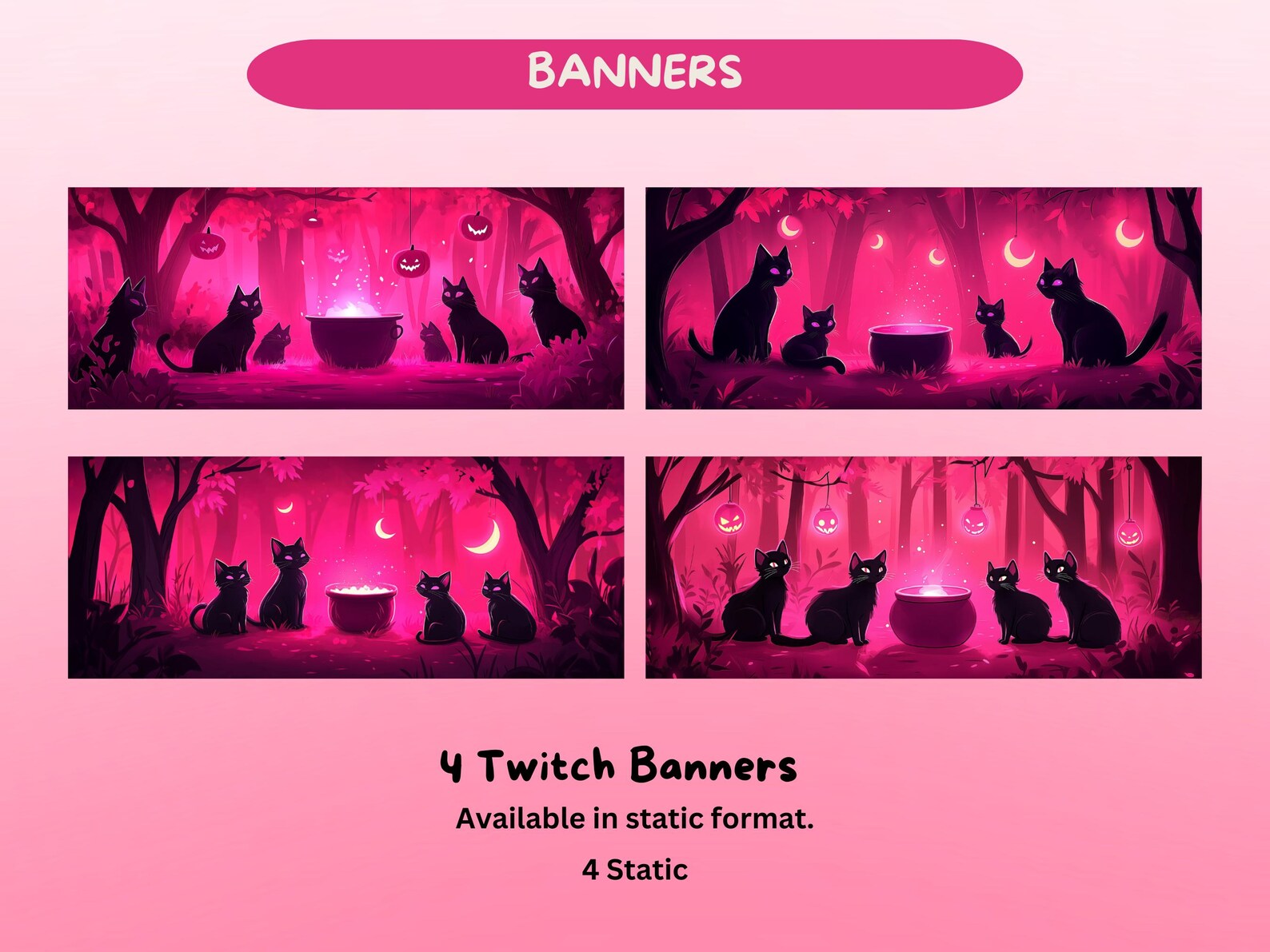 Animated Halloween Twitch Overlay Horror Stream Package Gothic Theme ...
