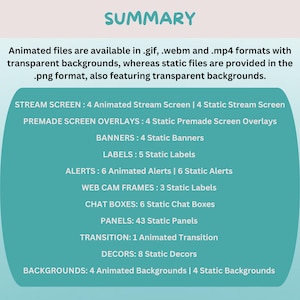Summer Stream Pack Animated Stream Package Beach Twitch Overlay Vtuber ...