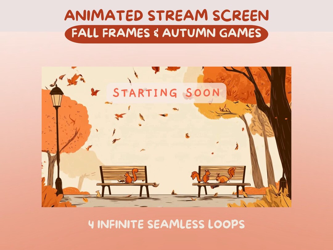 Autumn Overlay Cute Twitch Screen Fall Stream Assets Animated Pixel Art ...