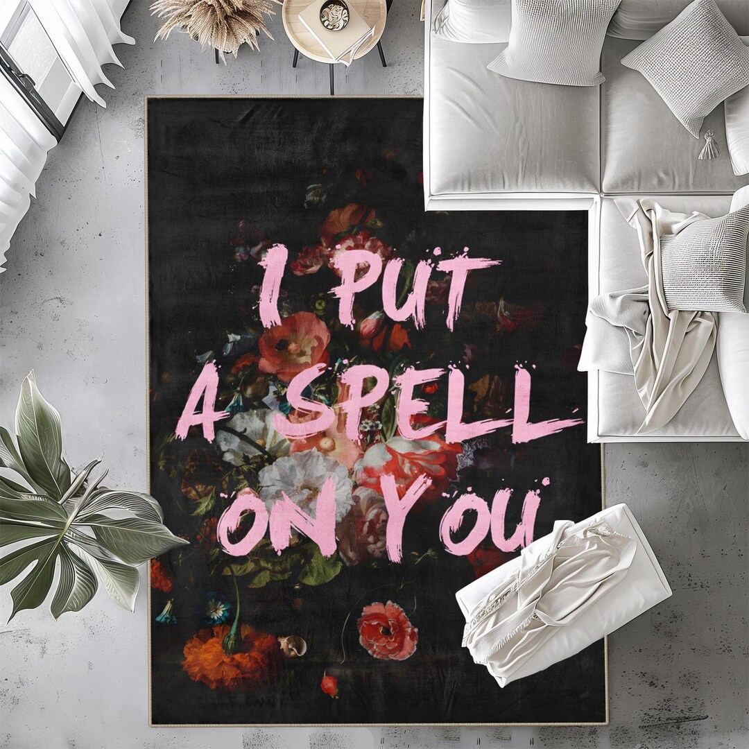 Altered Quote Maximalist Style Funny Quote Rug - Bold Statement Piece ...
