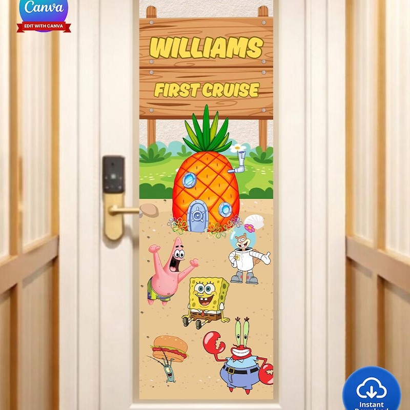 Spongebob Door Decor - Etsy