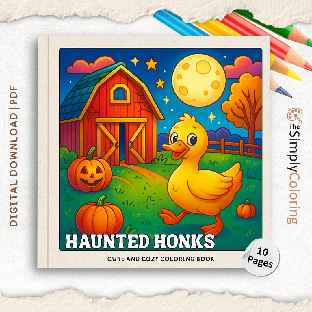 Haunted Honks Goose Coloring Book, Funny Halloween Story to Read and ...