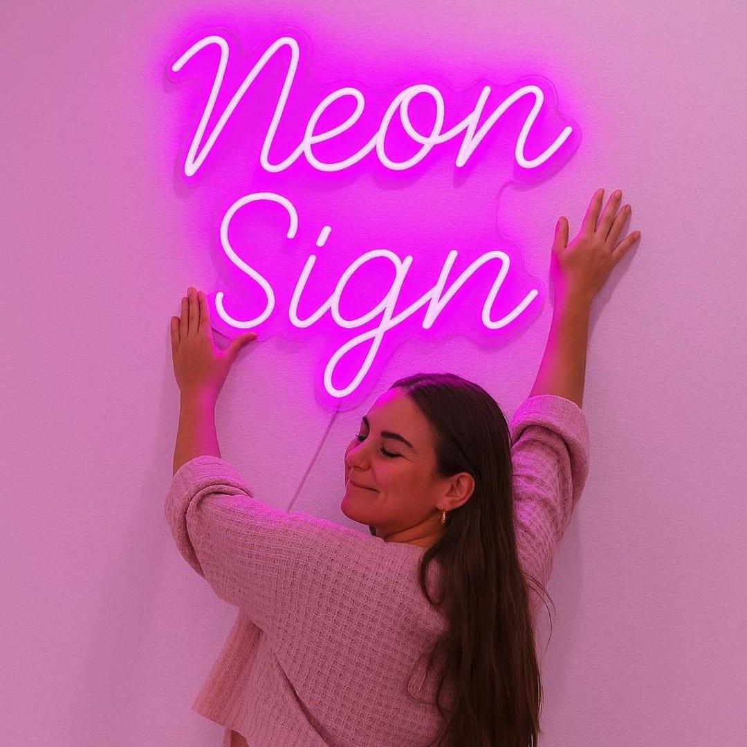 Personalized LED Neon Name Sign – Custom Light-up Sign for Bedroom ...