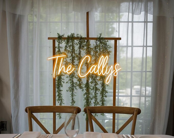 Aesthetic Wedding LED Decor, Personalized Wedding Name Neon Signs, Neon ...