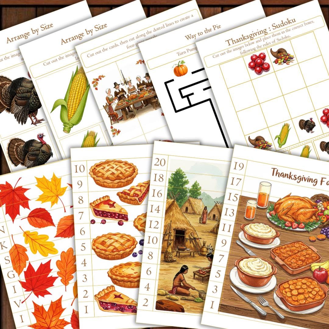 Thanksgiving Study Unit | Pilgrims Wampanoag | Turkey, Pumpkin, Corn ...