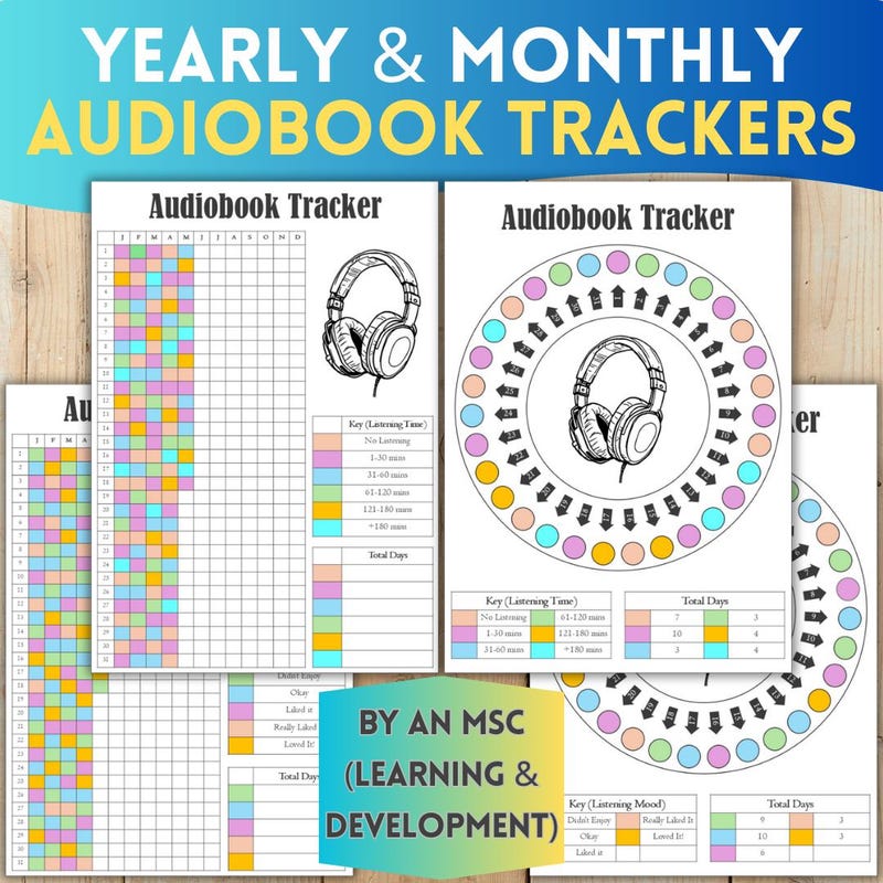 Audiobook Journal Tracker - Etsy