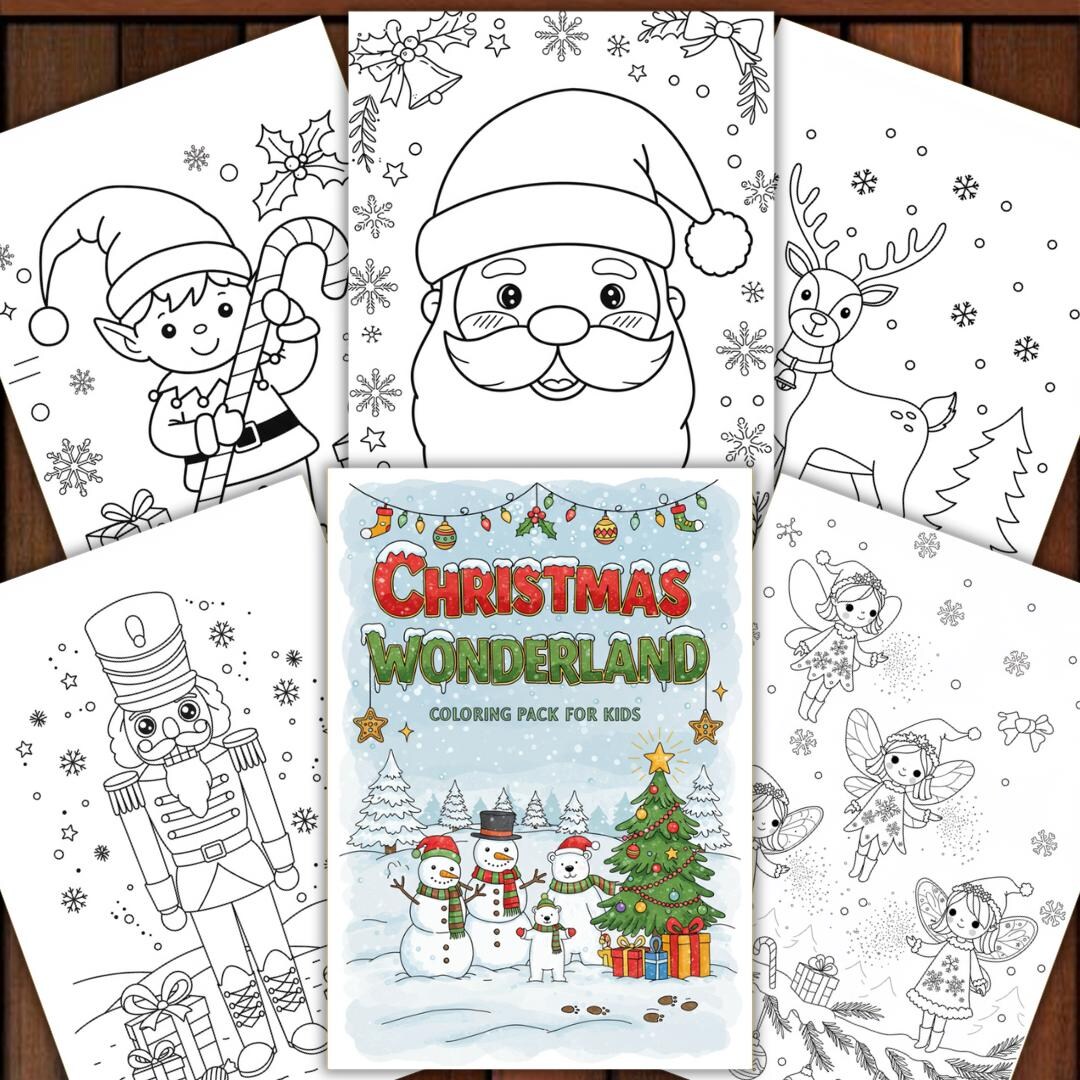 80+ Christmas Coloring Pages, Christmas Coloring Book, Christmas ...