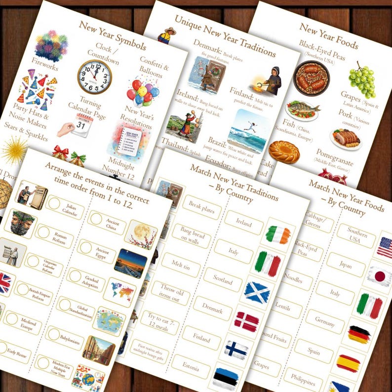 New Year Unit Study, Traditions Around the World, Science, History ...