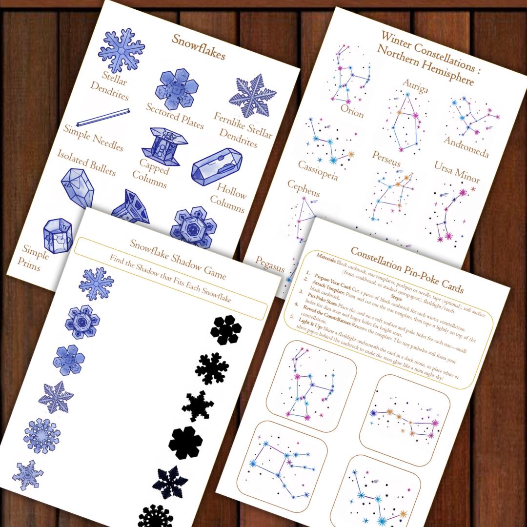 Winter Solstice Unit Study, Symbols, Snowflakes, Constellations ...