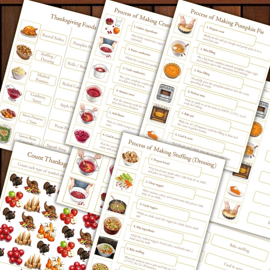 Thanksgiving Study Unit | Pilgrims Wampanoag | Turkey, Pumpkin, Corn ...