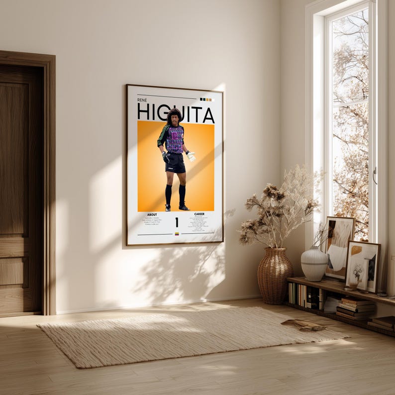 René Higuita Retro Soccer Poster: Colombia National Team Goalkeeper ...