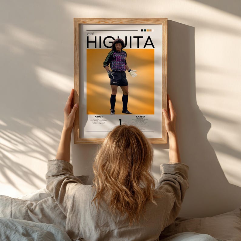 René Higuita Retro Soccer Poster: Colombia National Team Goalkeeper ...