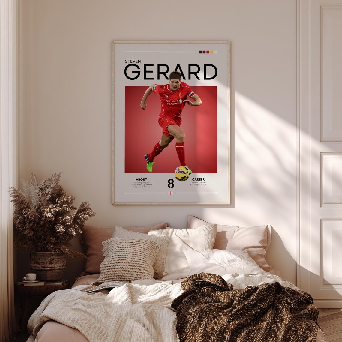 Steven Gerrard Poster – Liverpool Legend Football Print – Iconic Soccer ...
