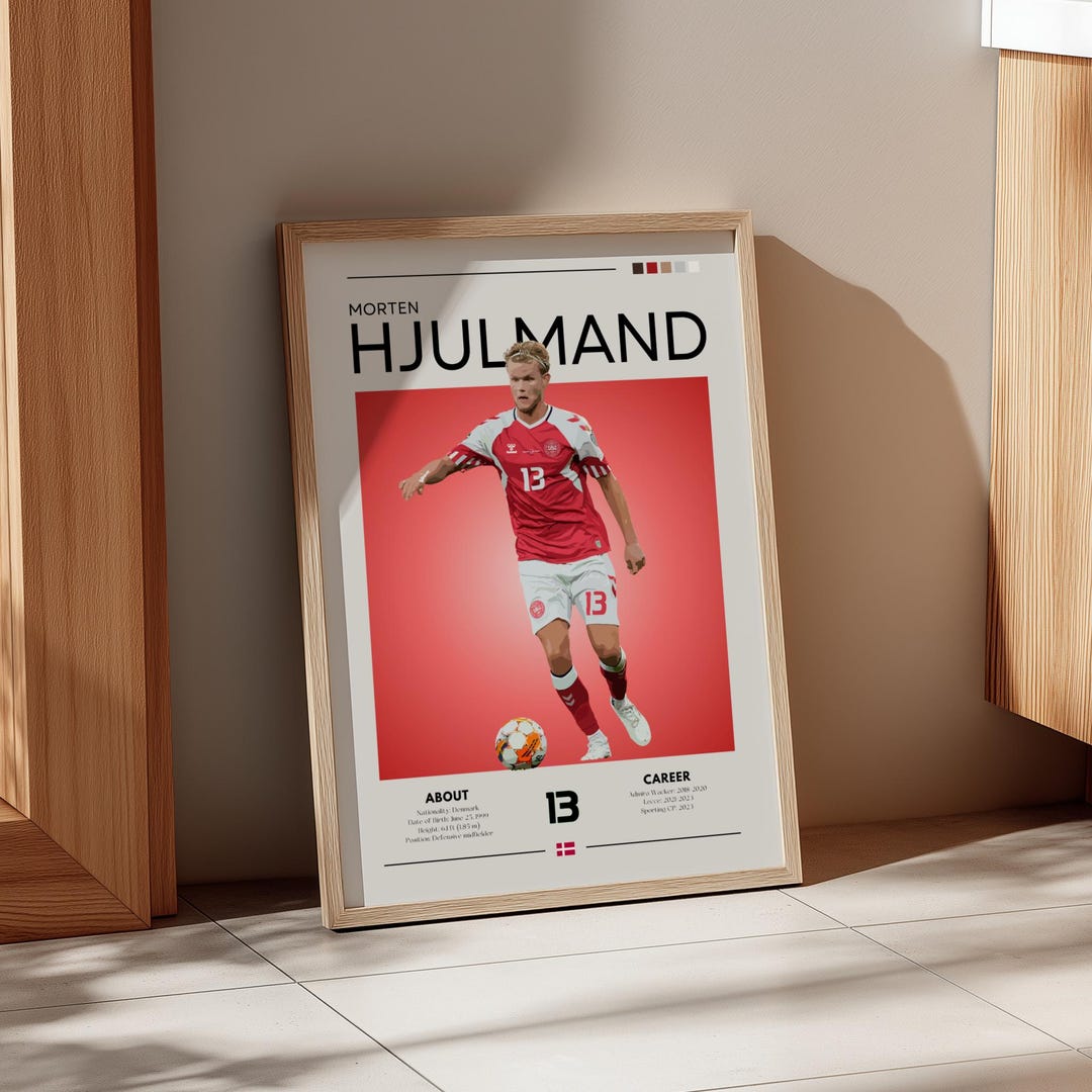 Kasper Hjulmand Denmark Coach Poster: Retro Football Wall Art - Etsy