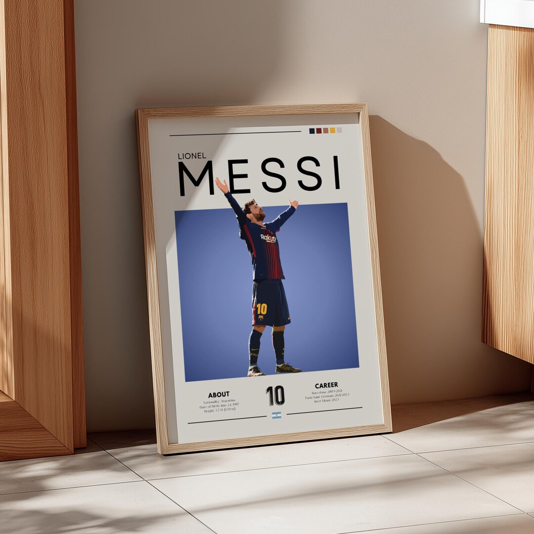 Lionel Messi Barcelona Poster: Argentina Legend, Retro Football Art - Etsy