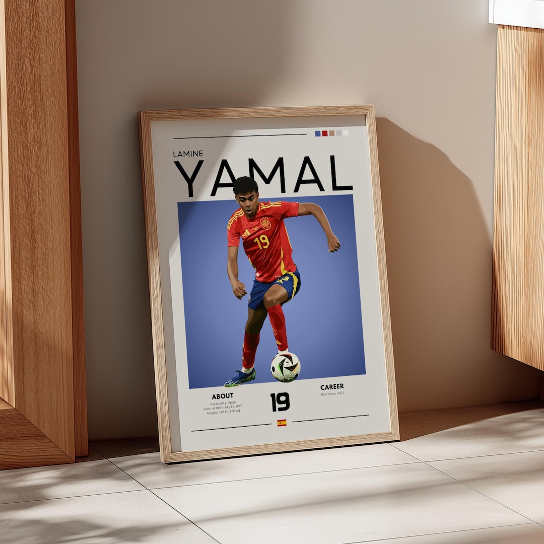 Lamine Yamal Poster – Spain National Team Forward Football Print ...