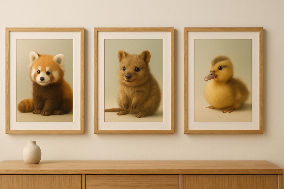 13 Baby Animal 4K Wall Art Prints, Ultra Realistic Nursery Decor, Cute ...