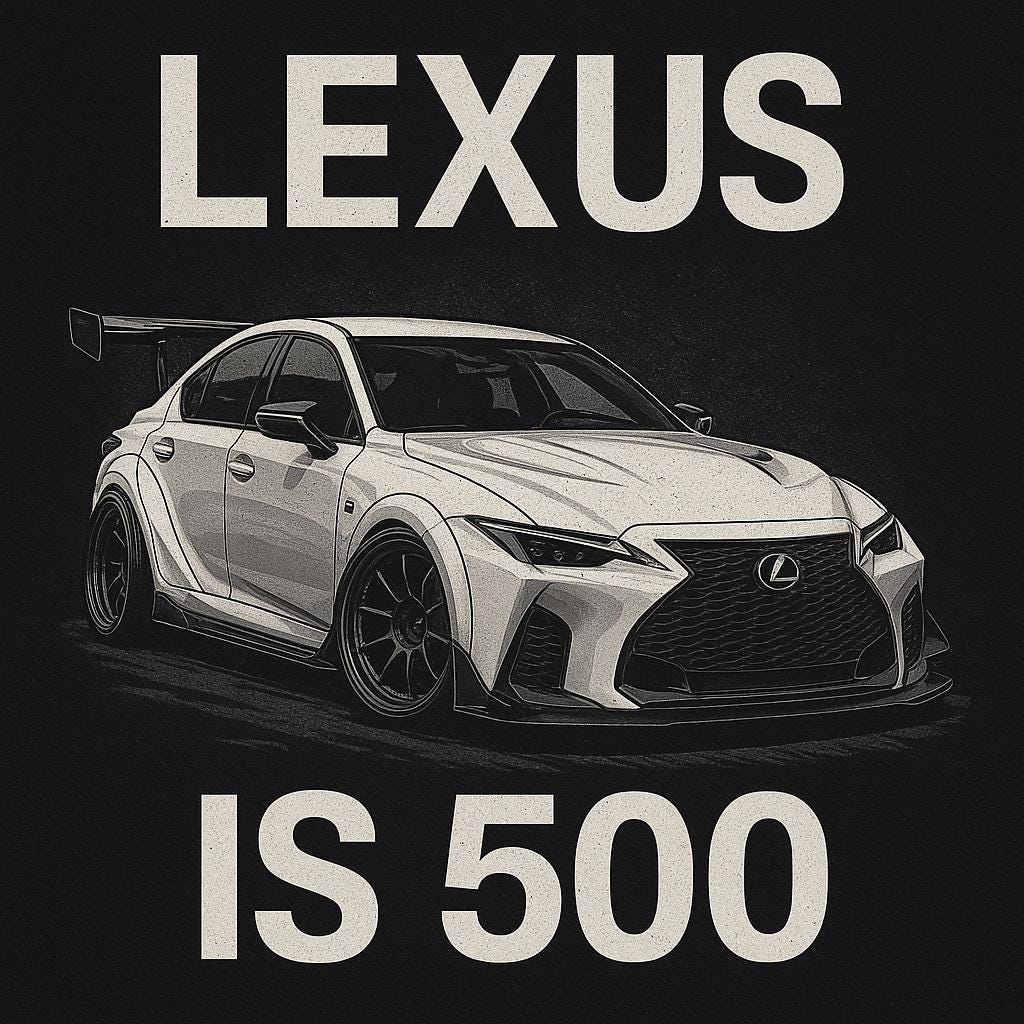 Lexus IS 500 Modified Car T-shirt Design – JDM Style Digital Download ...