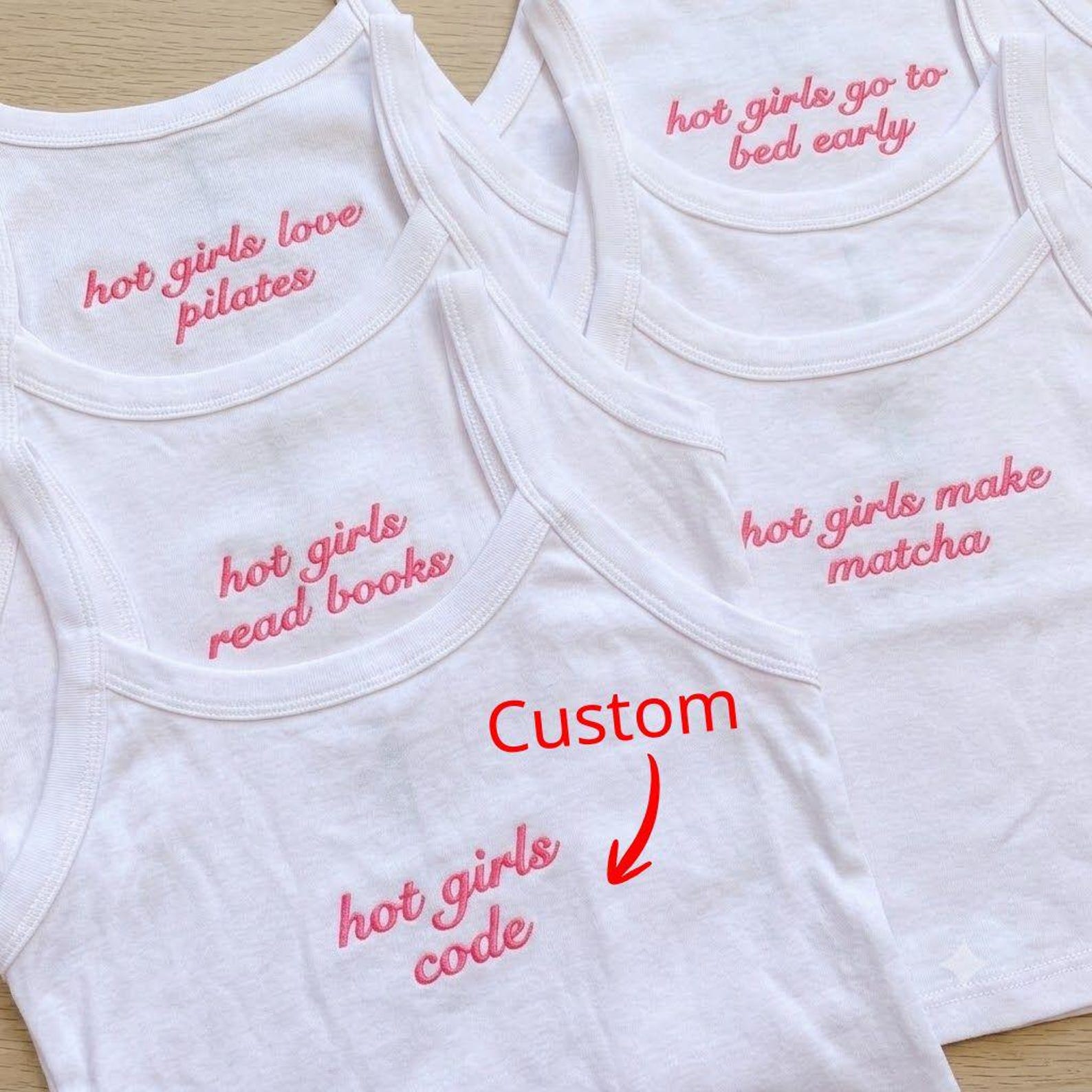 Custom Hot Girls Embroidered Tank Top, Bride Squad Shirt, Funny Bridal ...