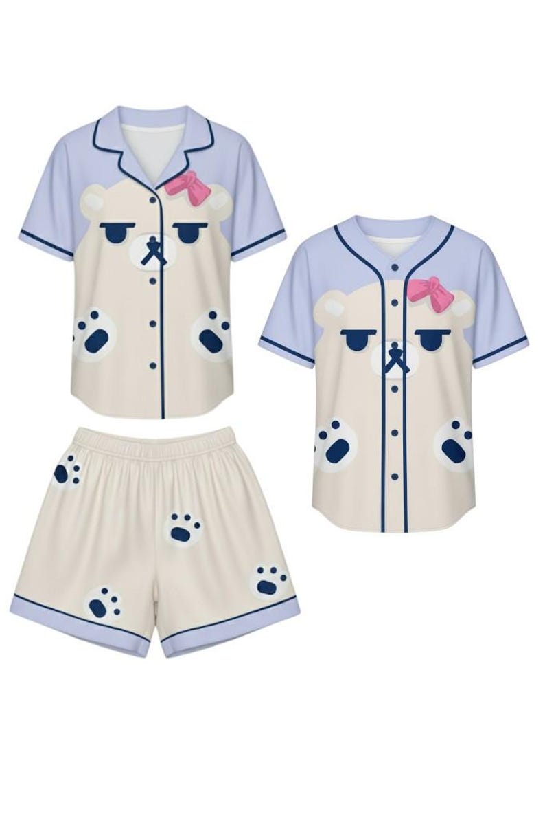 Kpop Demon Hunters Mira Polar Bear Baseball Jersey or Pajamas, Kids ...