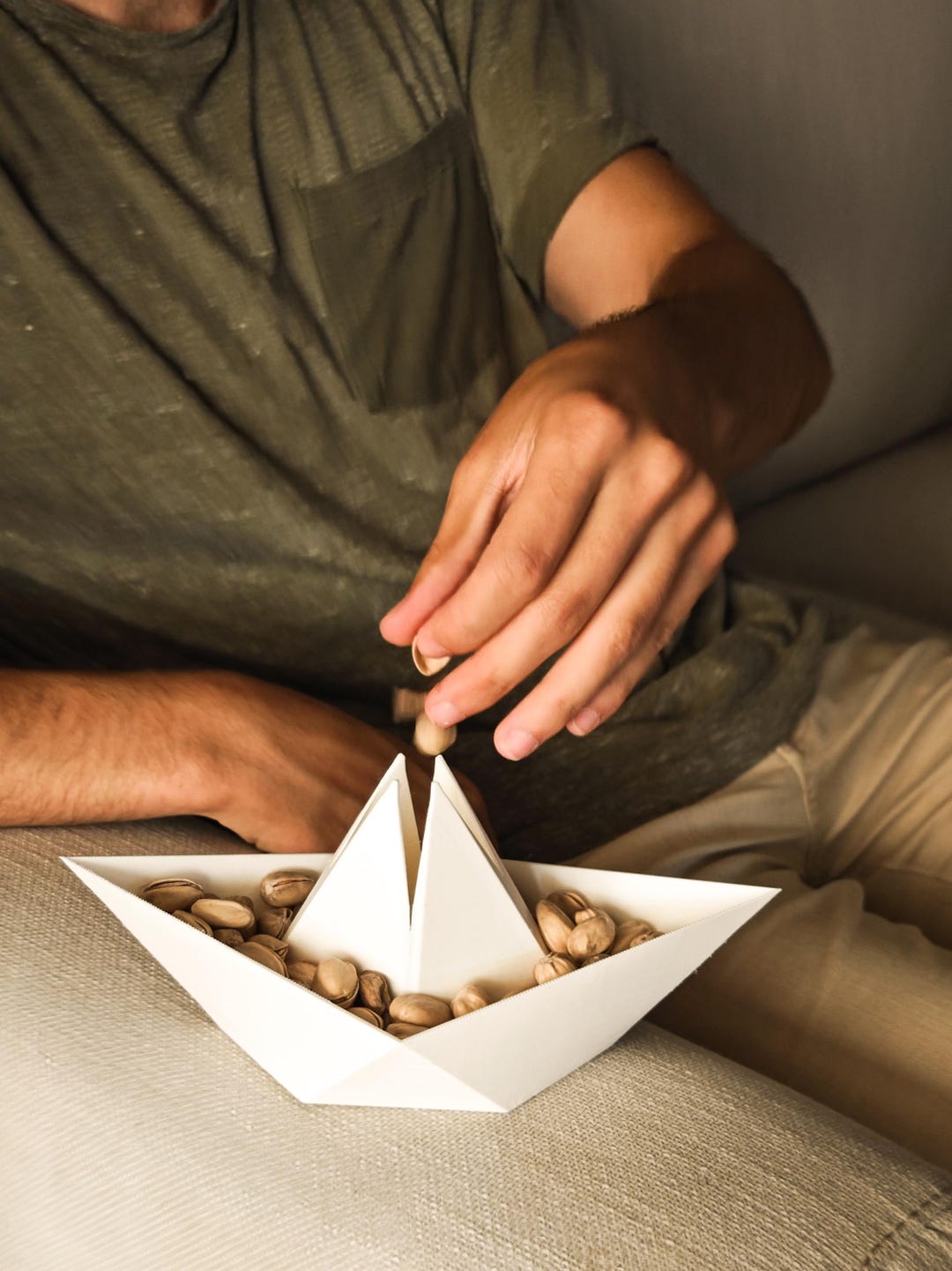 Origami Boat Snack Bowl | Modern Nut Bowl - Etsy