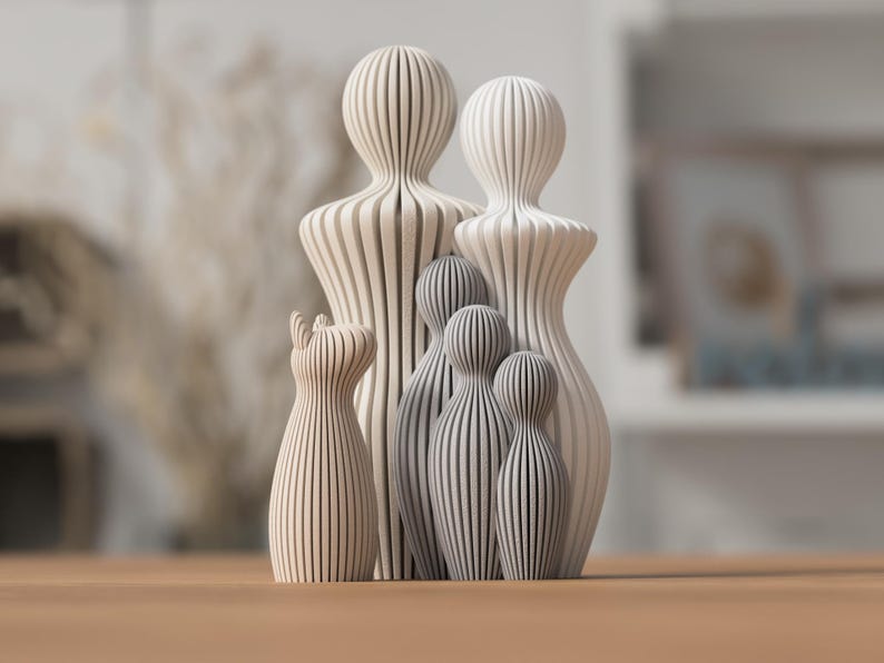 Modern Family Statue Set - Etsy
