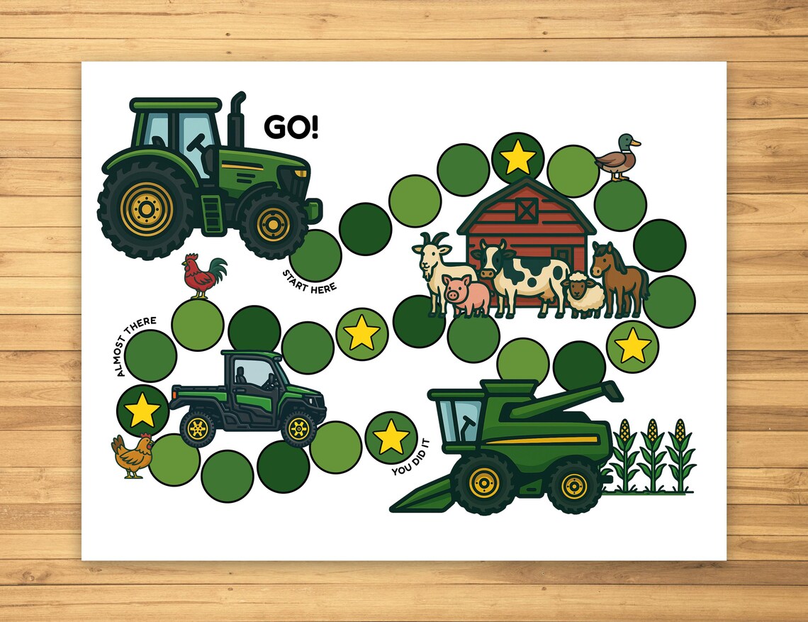 Tractor Potty Training Chart: Printable Reward System (PDF Download) - Etsy