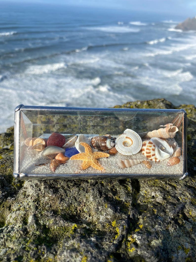 Seascape (2x5 Inch Rectangle) Handcrafted, Ocean Office and Home Decor ...