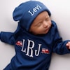 Personalised Cute Firefighter Baby Bodysuit, Fire Department Romper ...