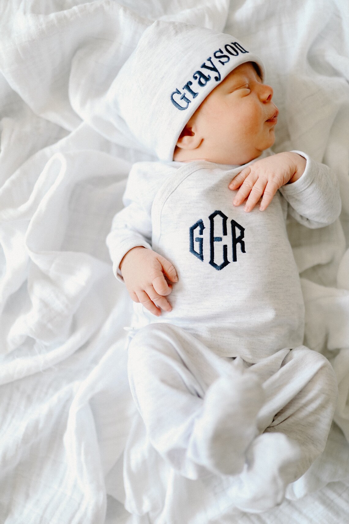 Baby Boy Coming Home Outfit Monogrammed Coming Home Outfit - Etsy