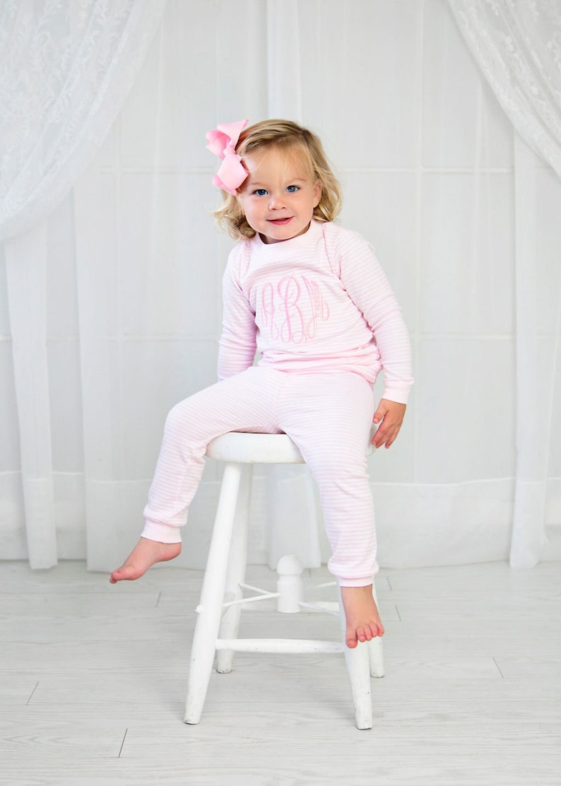 Monogrammed Pajamas Girls Personalize Pajamas Boys Monogram - Etsy