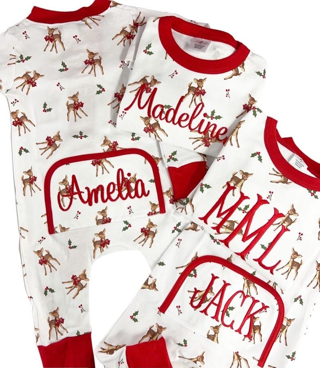 Christmas Pajamas, Childrens Christmas Pajamas, Personalized Christmas ...