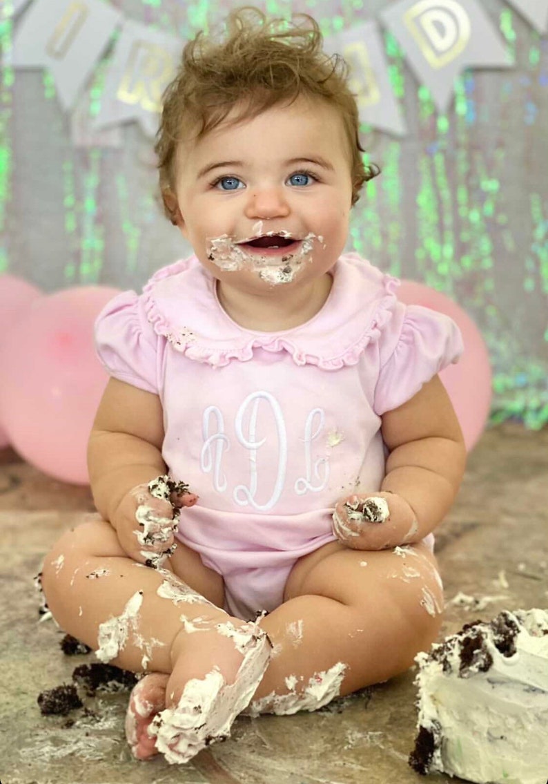 Monogrammed Bubble Girls Summer Bubble Personalized Baby - Etsy