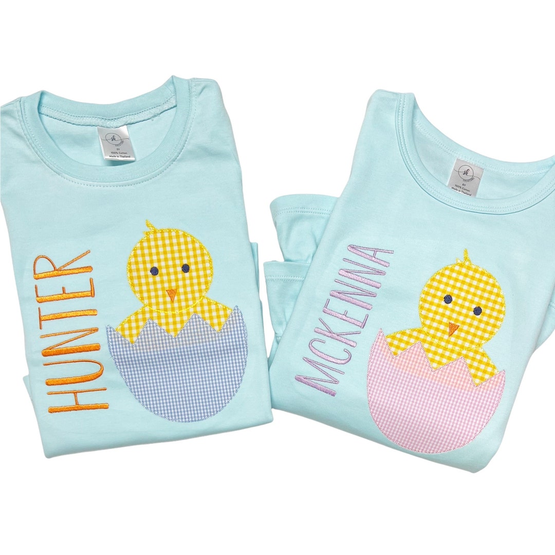 Easter Shirt, Kids Easter Outfit, Personalized Easter Shirt, Applique ...