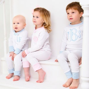 Monogrammed Pajamas, Girls Personalize Pajamas, Boys Monogram Pajamas ...