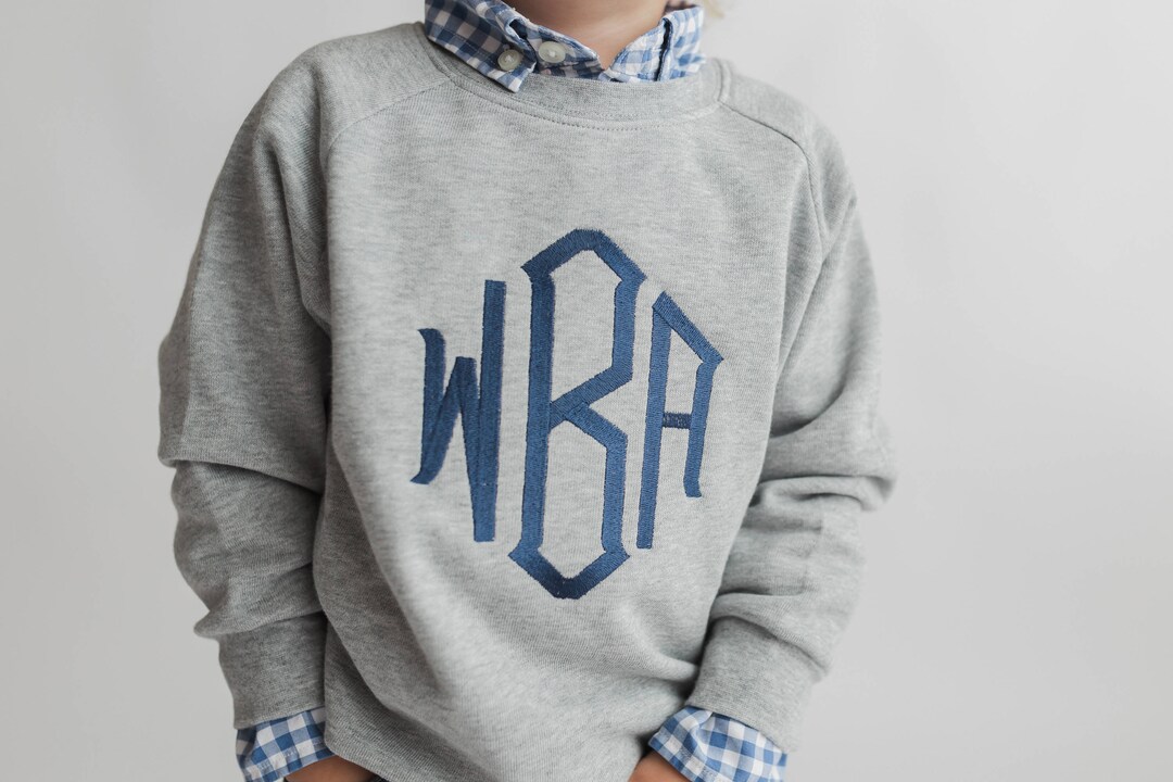 Monogrammed Sweatshirt, Toddler Sweater, Girls Monogram Shirt, Boys ...