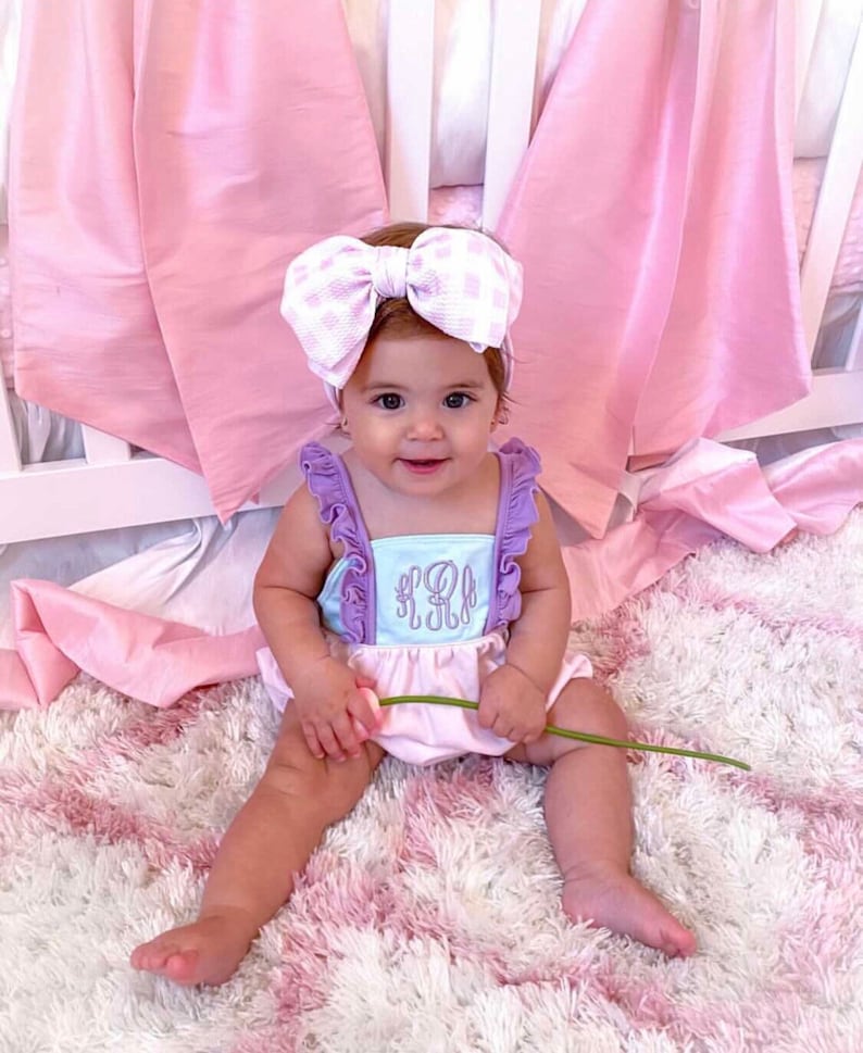 Monogrammed Girls Bubble, Personalized Bubble, Summer Outfit, Pima ...