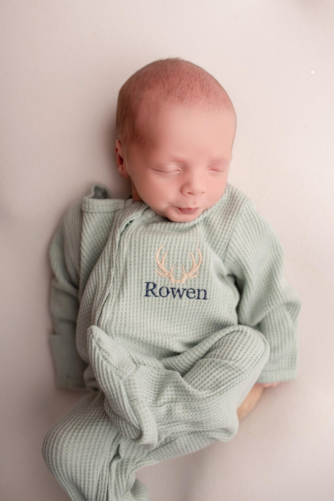 Baby Boy Coming Home Outfit, Deer Hunter Antler Monogram, Monogrammed ...
