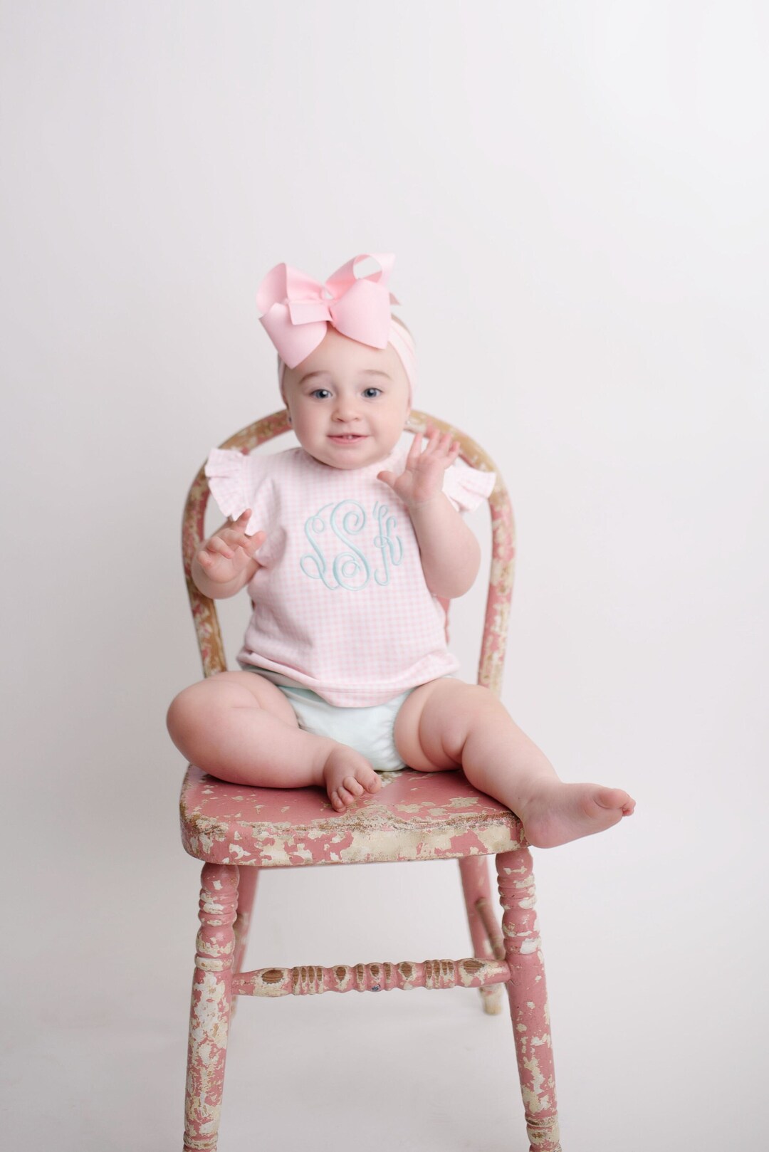 Girls Monogrammed Outfit Bloomer Set Birthday Gift - Etsy
