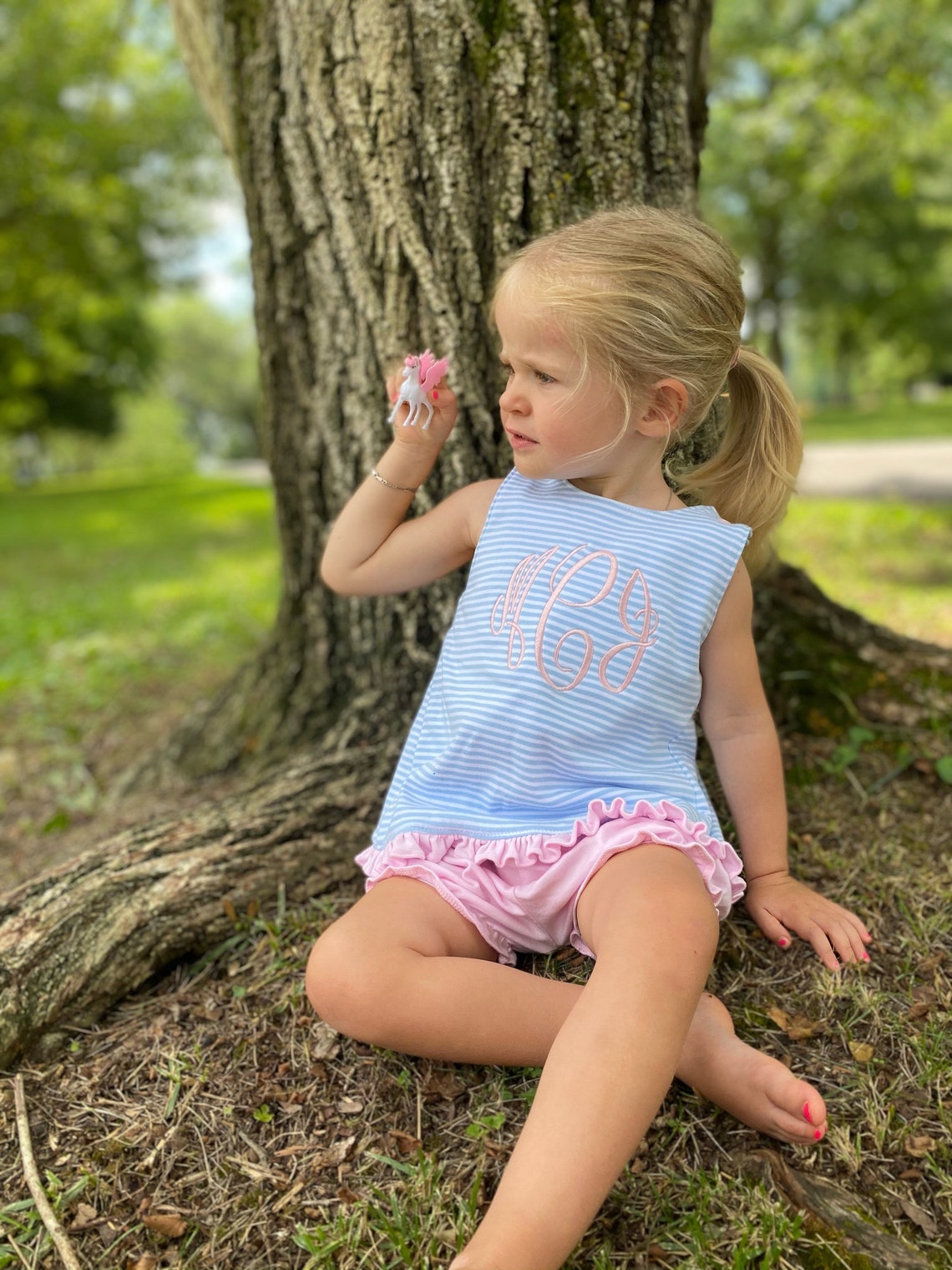 Girls Bloomer Set Monogrammed Bloomer Set Girls Summer - Etsy