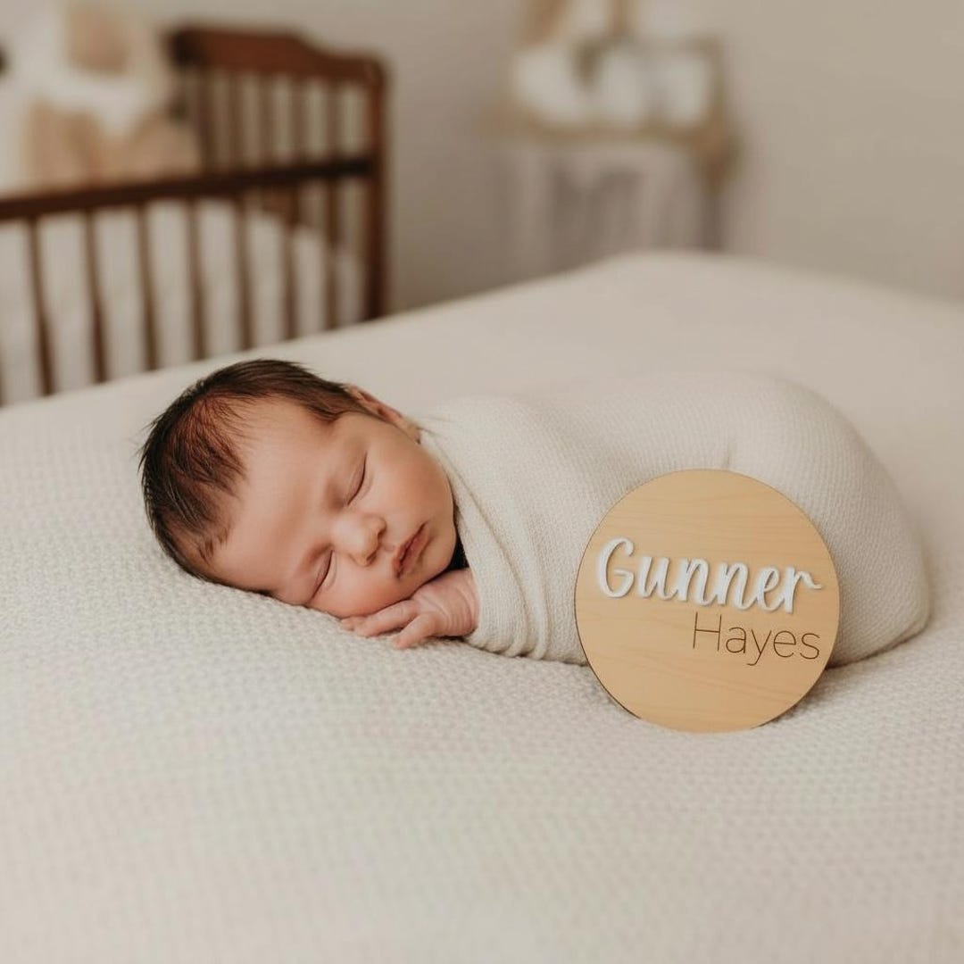 Baby Boy Hospital Name Sign, Arrival Announcement Sign, Baby Name ...